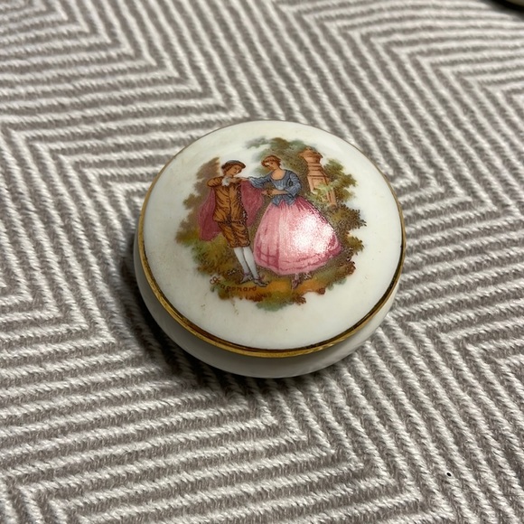 Limoges | Accessories | Vintage Porcelain Miniature Trinket Ring Box ...